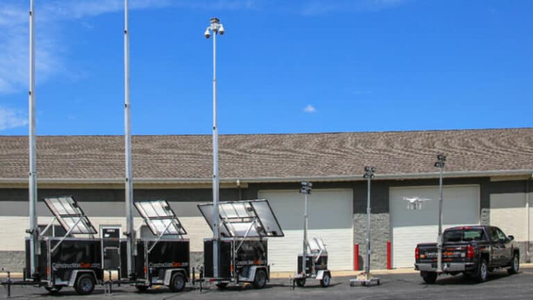 Camera and Light Trailers | Solar-Powered Security | ConstructionCam